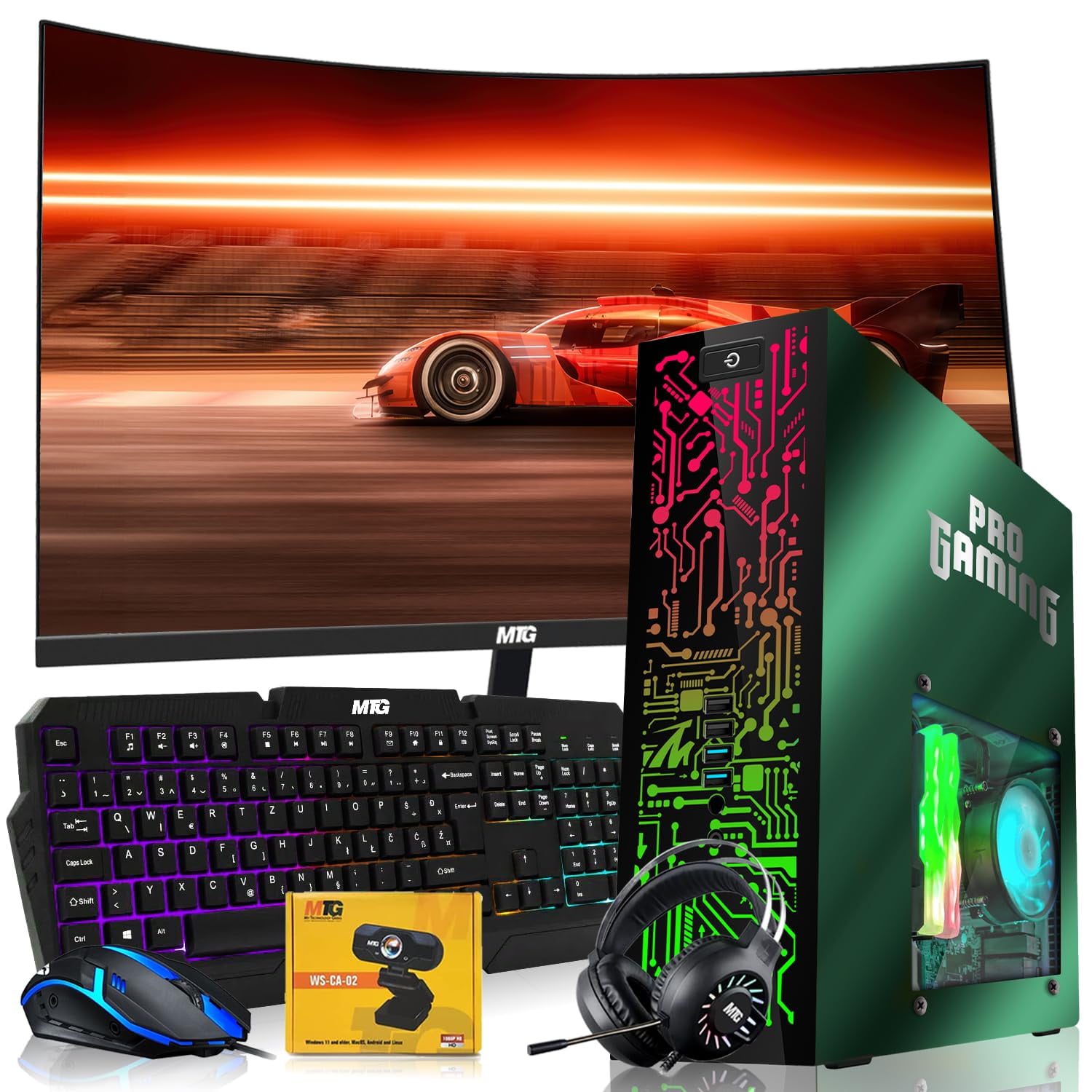 Restored Hp Emerald Green Desktop Computer PC–Intel Core i5,16GB ARGB RAM,512GB SSD,GT-1030 ...