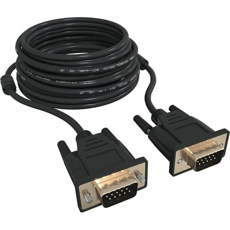 VGA Cable 100ft - Computer / Monitor / Projector / PC / TV Cord 15 PIN ...
