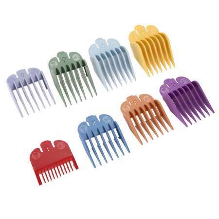 Hair Clipper Guide Combs, 8 Color and Sizes Haircut Guide Attachment ...