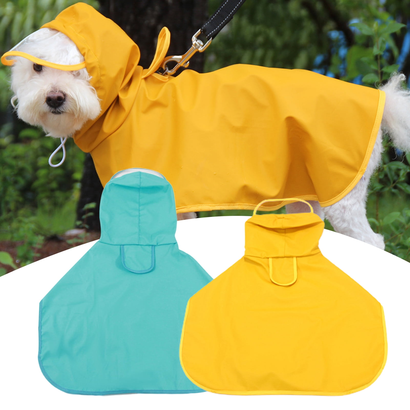 AURORA TRADE Dog Raincoat Hooded Slicker Poncho for Small to Large Dogs ...