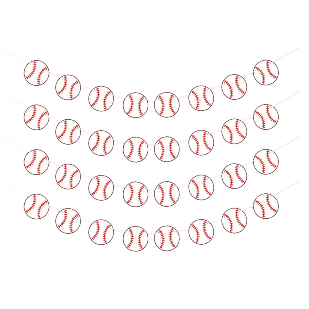 NUOLUX 4pcs Birthday Party Banner Baseball Theme Design Banner Party ...