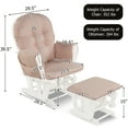 Infans Glider and Ottoman Cushion Set Wood Baby Nursery Rocking Chair ...