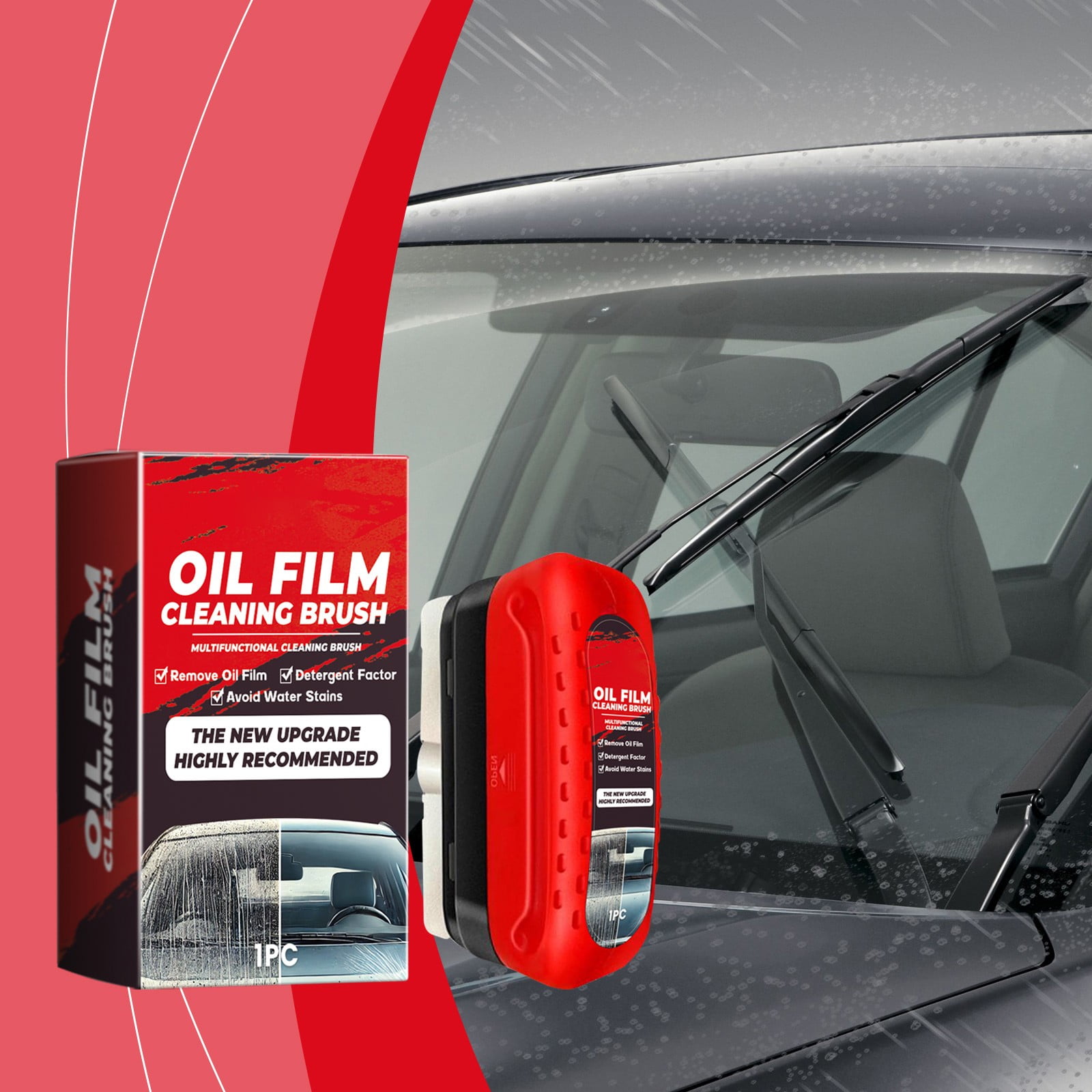 Clean Oil Film Cleaning Brush Car Windshield Oil Film Cleaner, Car Oil ...