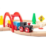 Maxim Kids Railway Wooden Train Set (40 Pieces) Play Train Set ...