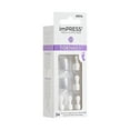 KISS imPRESS Square Press-On Toenails, Silver, 24 Pieces - Walmart.com