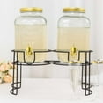 Efavormart Party Punch Drink Set: 2 Pack Clear Mason Jar Beverage ...