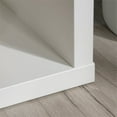 Pemberly Row Engineered Wood Horizontal Bookcase in Soft White ...