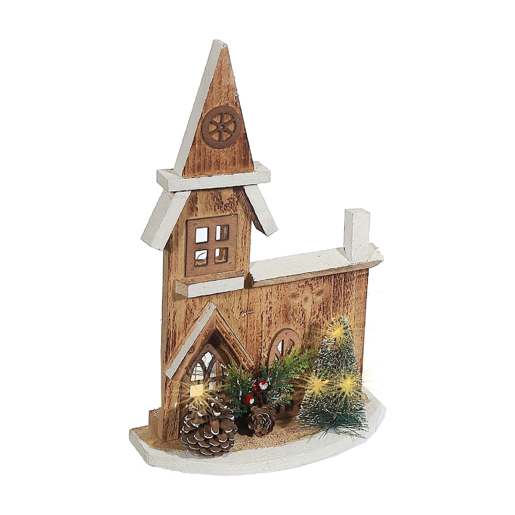 Click here for Ih Casadécor Led Natural Wooden Church prices