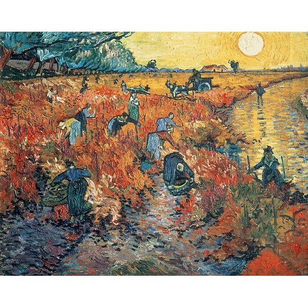 van Gogh "Red Vineyards at Arles" (1888) Glossy Poster - Walmart.com
