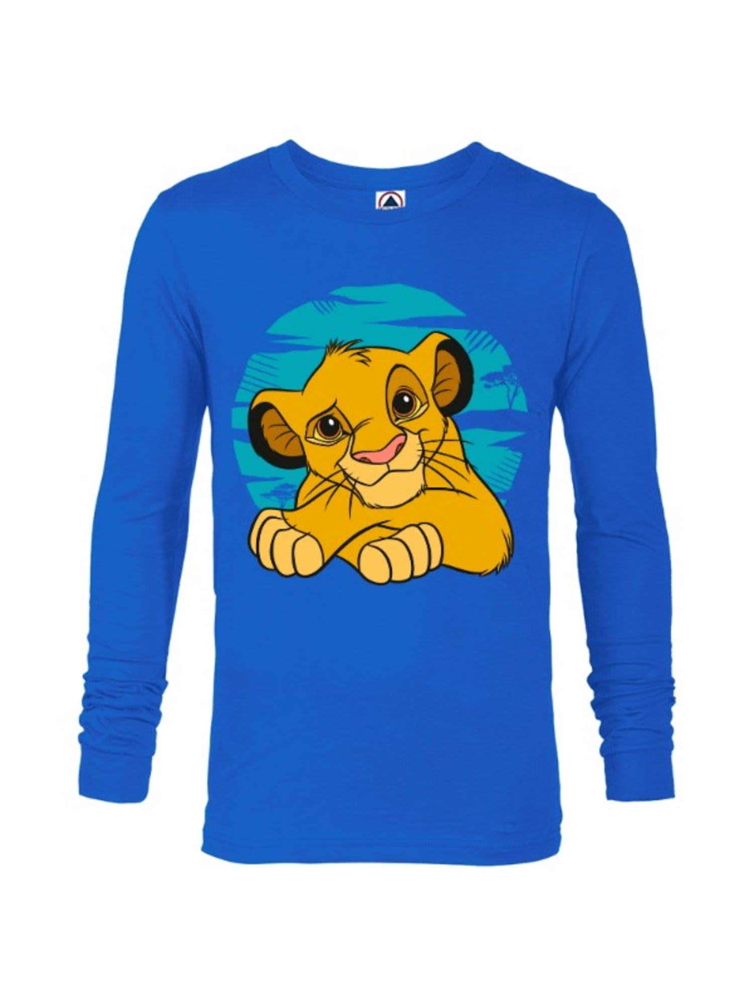 Disney The Lion King Young Simba Resting Blue 90s - Long Sleeve T-Shirt ...