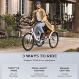 "26"" Adult 7 Speed Dual Chains Electric Tricycle, 350W Motor, 36V 13Ah ...