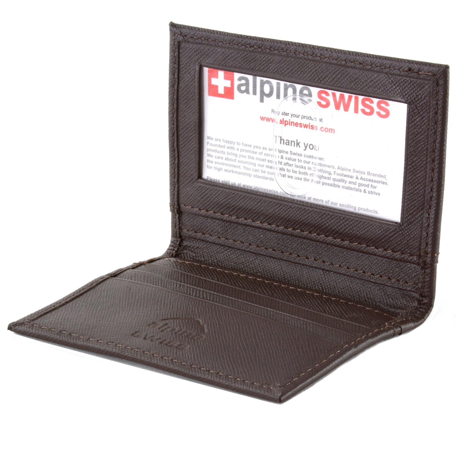 Alpine Swiss - Alpine Swiss Thin Front Pocket Wallet Business Card Case ...