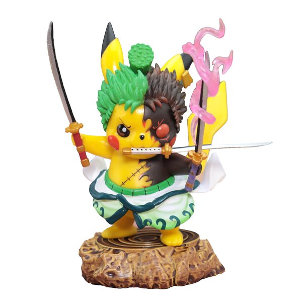 Anime Pikachu One Piece Roronoa Zoro Action Figure Statues Birthday ...