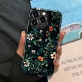 Case for iPhone 11 Pro Max, Green Floral Embroidery Flower Design ...