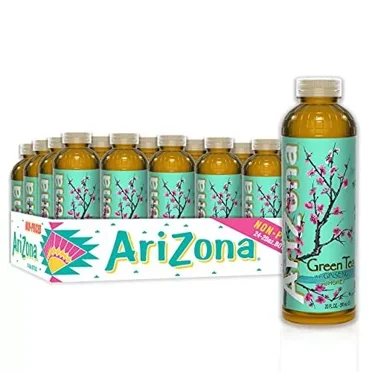 Arizona Iced Green Tea Drink with Ginseng and Sue Bee Premium Orange ...