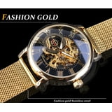 VIGOROSO Men Skeleton Mechanical Wrist Watch Stainless Steel Luxury ...