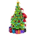 Huras Family 7.50In The Holly Hearth, Glass, Santa Fireplace Tree ...