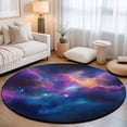 Color Starry Sky 3FT Round Area Rugs for Living Room Modernism Night ...
