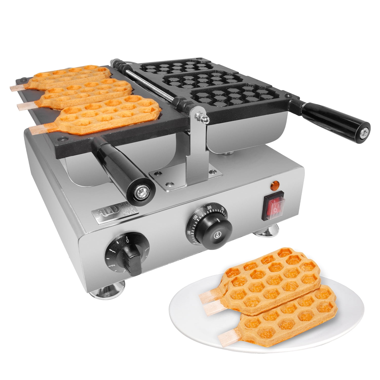 ALDKitchen Honeycomb Waffle Iron | 3 Waffles on a Stick | Stick Waffle ...
