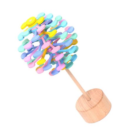 Wooden Stress Relief Toy Adults Spinning Decompression Magic Wand ...