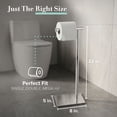 Gatco 1431PN Square Freestanding Toilet Paper Holder, Polished Nickel ...