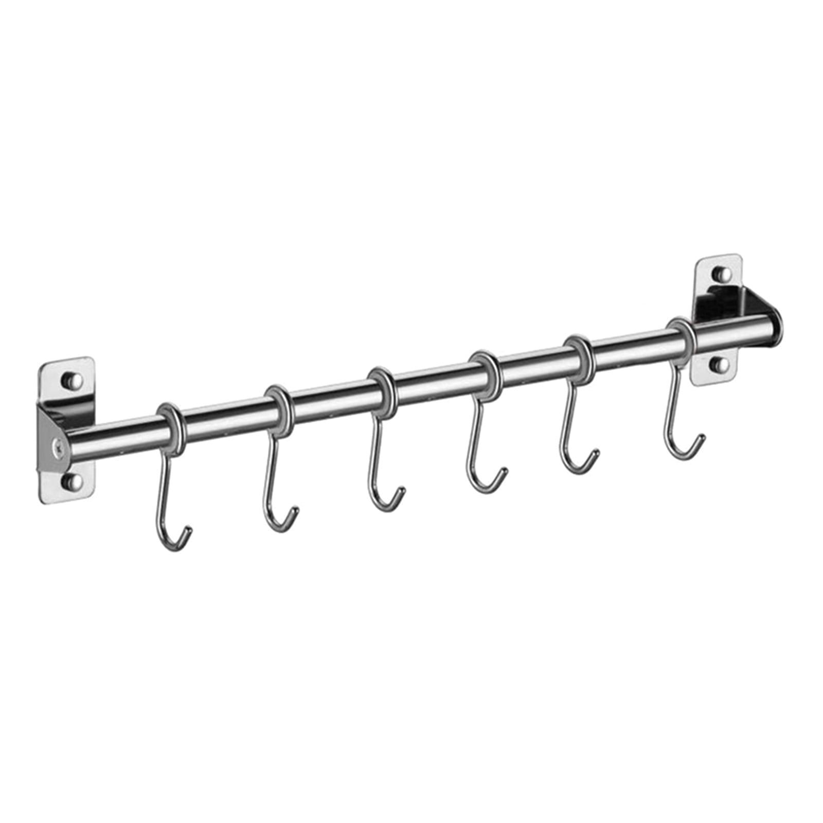 Wall Mounted Utensil Rack Stainless Steel Hanging Kitchen Rail with 6/8 ...