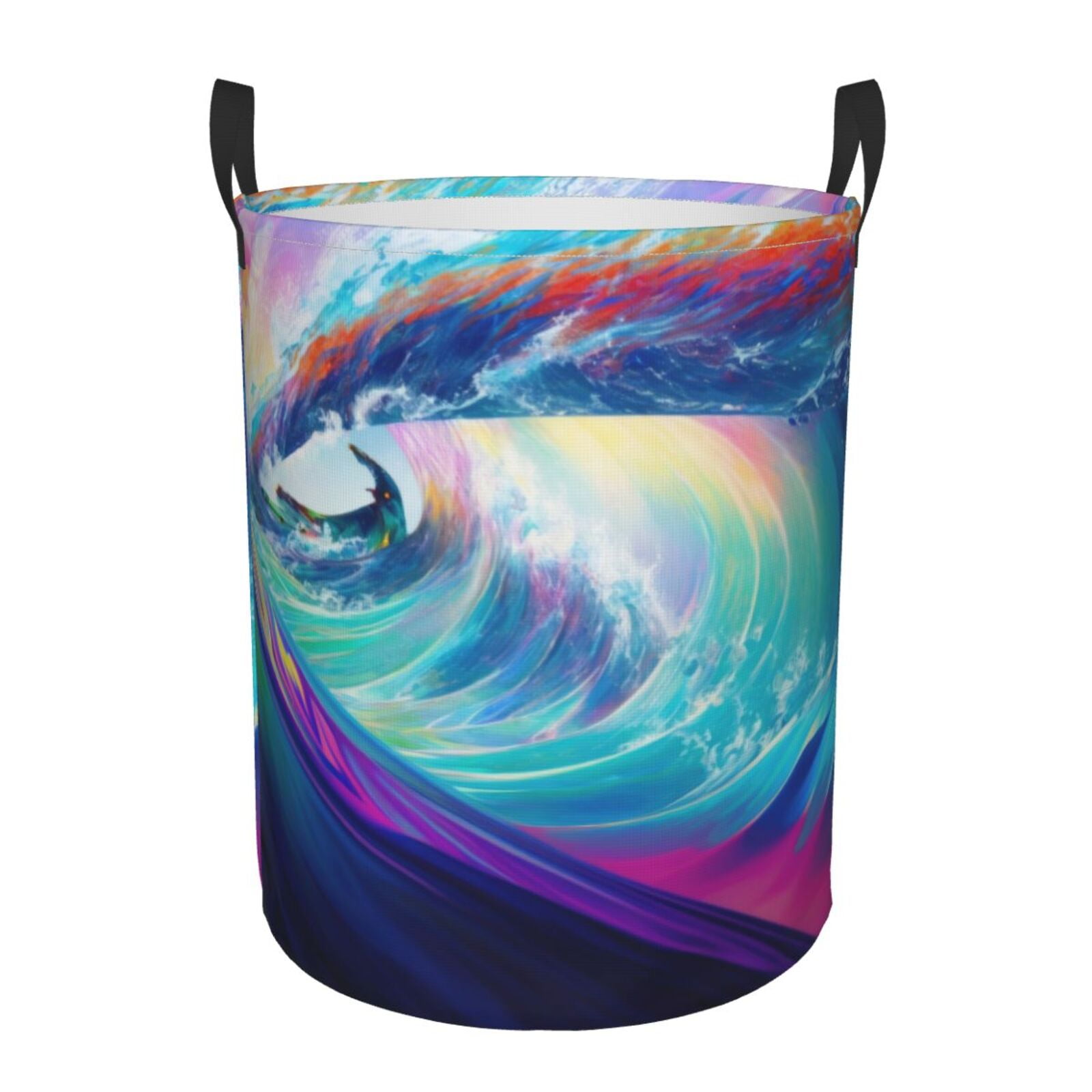 ZNDUO Laundry Basket, Round Laundry Storage Basket, Waterproof Laundry ...