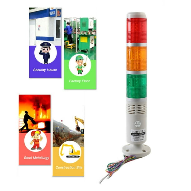 TABODD LED Light Red Green Yellow Alarm Warning Signal Tower Lamp LED ...