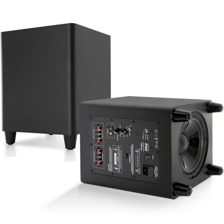 Pyle 8'' Active Down Firing Subwoofer - Home Theater Surround Sound ...
