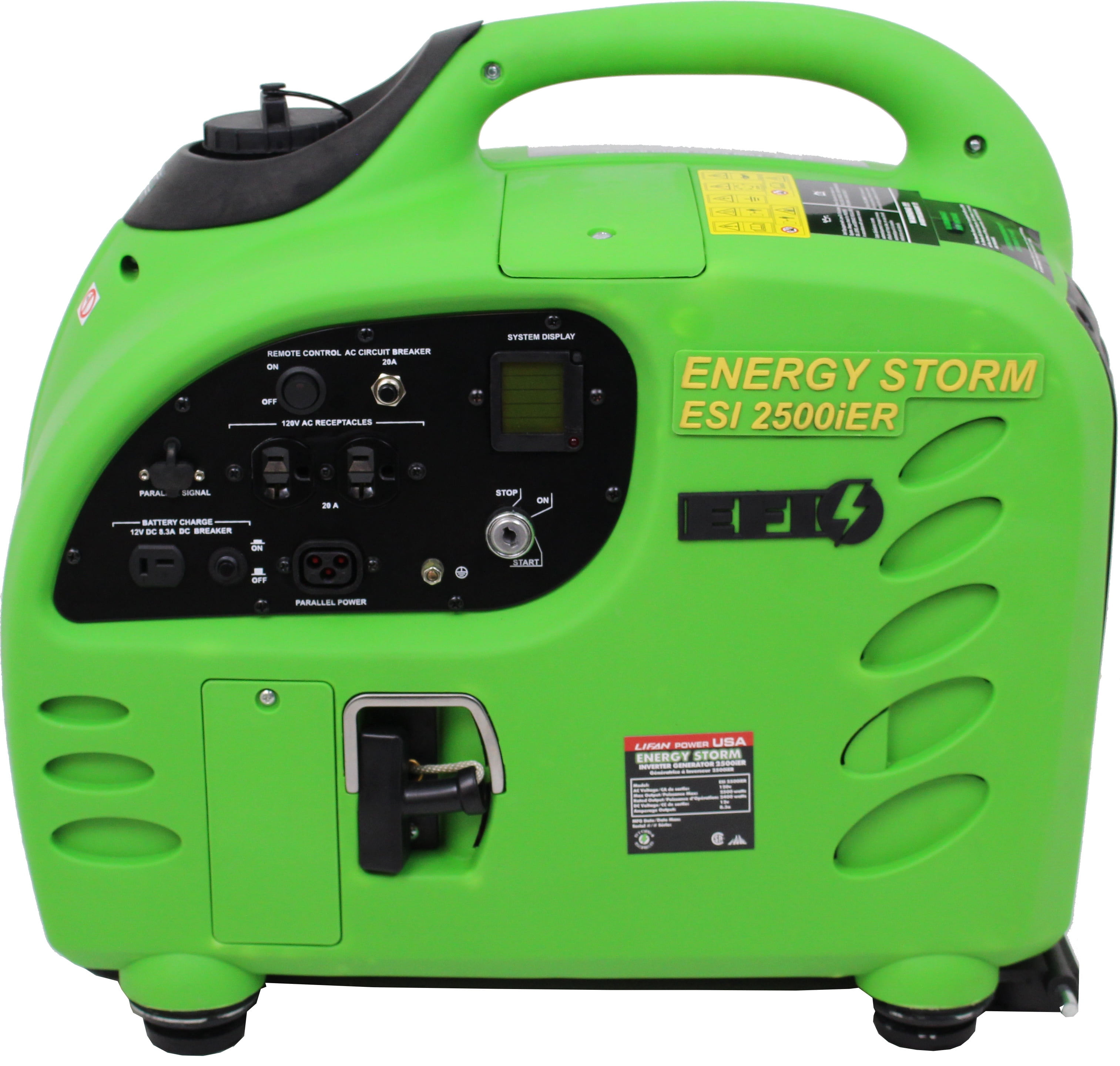 Energy Storm Esi2500ier Efi Features Remote Electric Startstop Electronic Fuel Injected