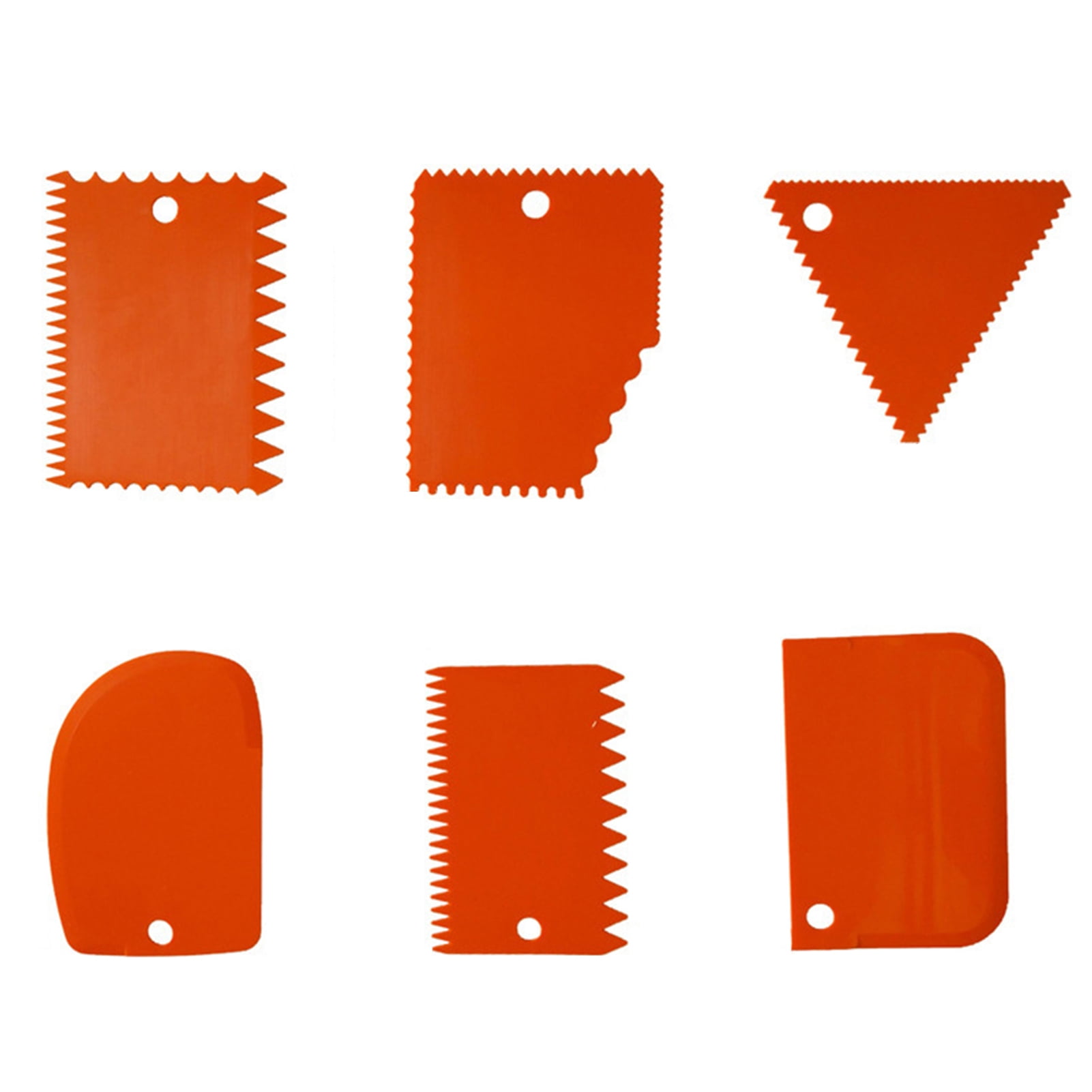 Farfi 6Pcs/Set Cake Scraper Healthy Non-stick Easy to Clean Flexible ...