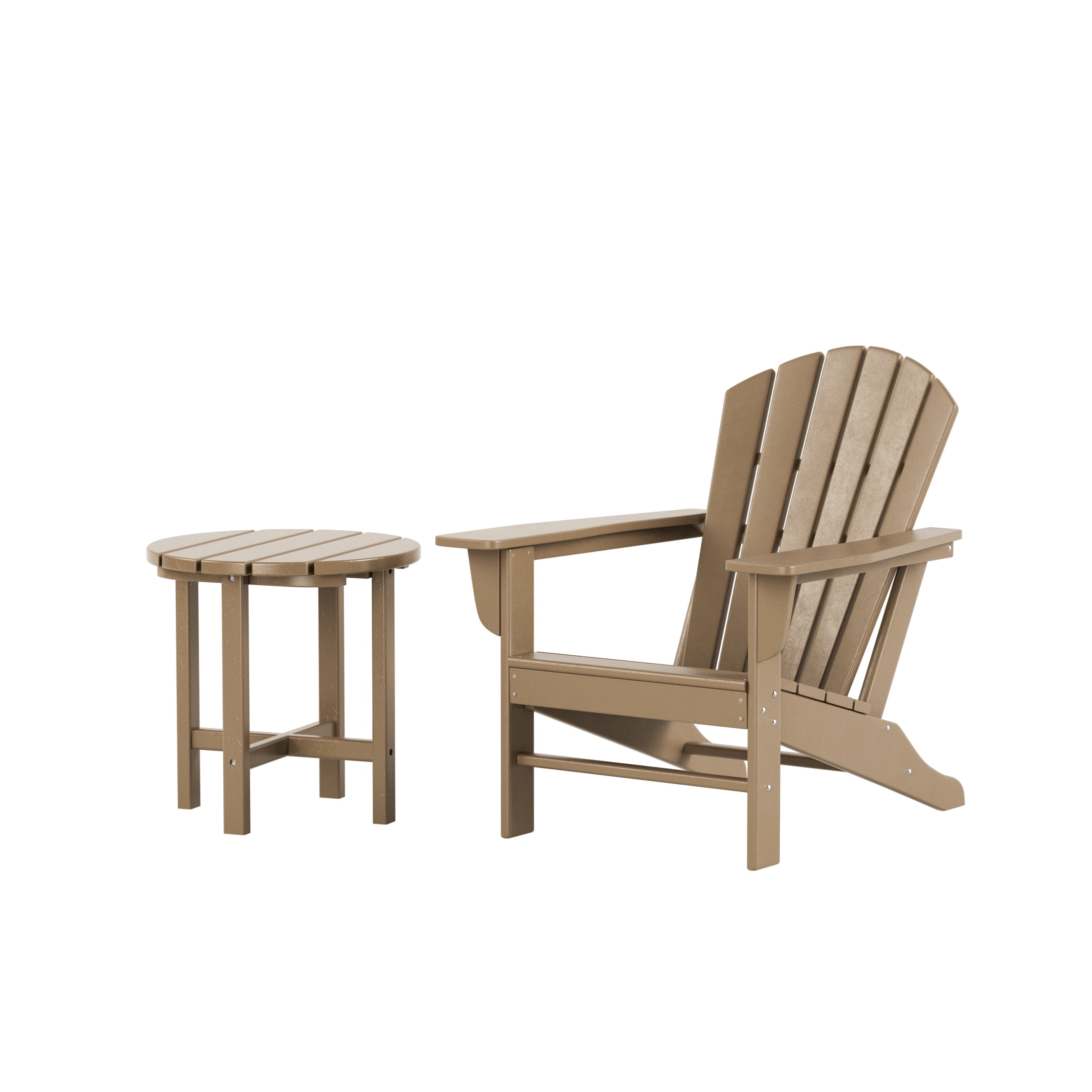 WestinTrends Dylan Adirondack Chair with Side Table, All Weather Poly ...