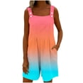 Ailaofu Womens Fashion Prints Sleeveless Overalls Shorts Adjustable ...