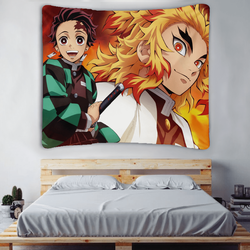 Demon Slayer Hanging Background Distinctive Elegant Cute Pattern ...