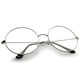 Classic Oversize Slim Metal Frame Clear Flat Lens Round Eyeglasses 56mm ...