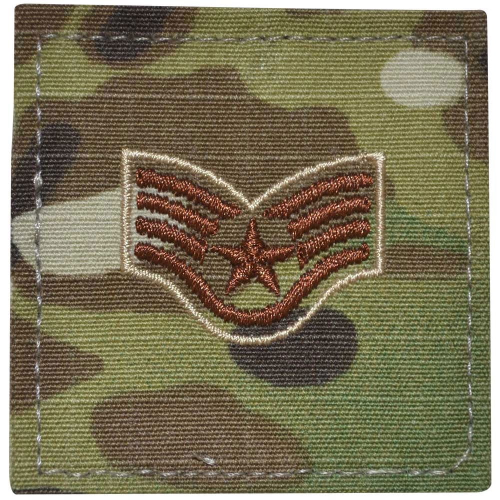 Air Force Staff Sergeant Rank OCP/Scorpion with Hook and Loop - Walmart.com
