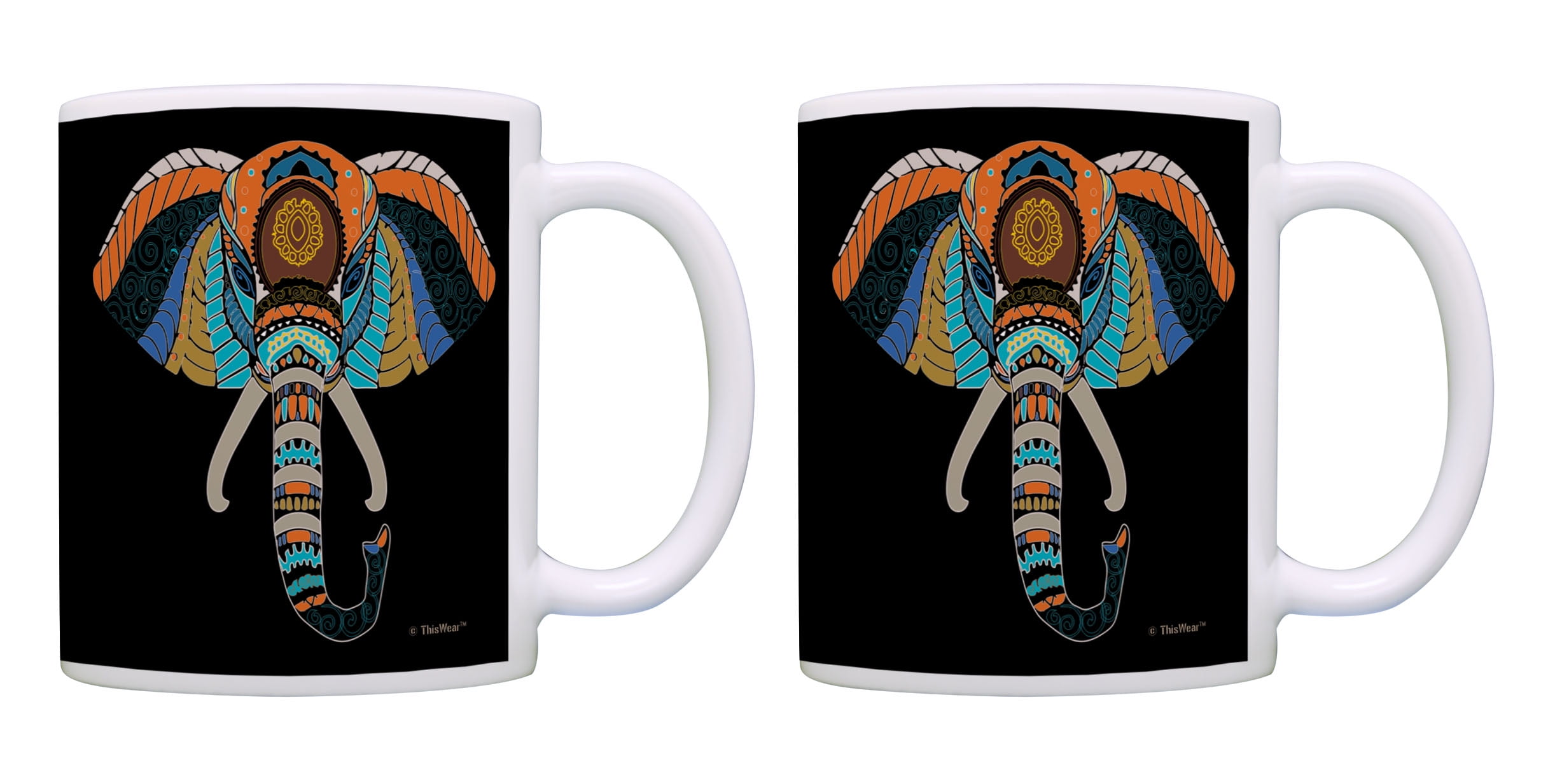ThisWear Cool Elephant Gifts Colorful Indian Elephant Pink Elephant ...