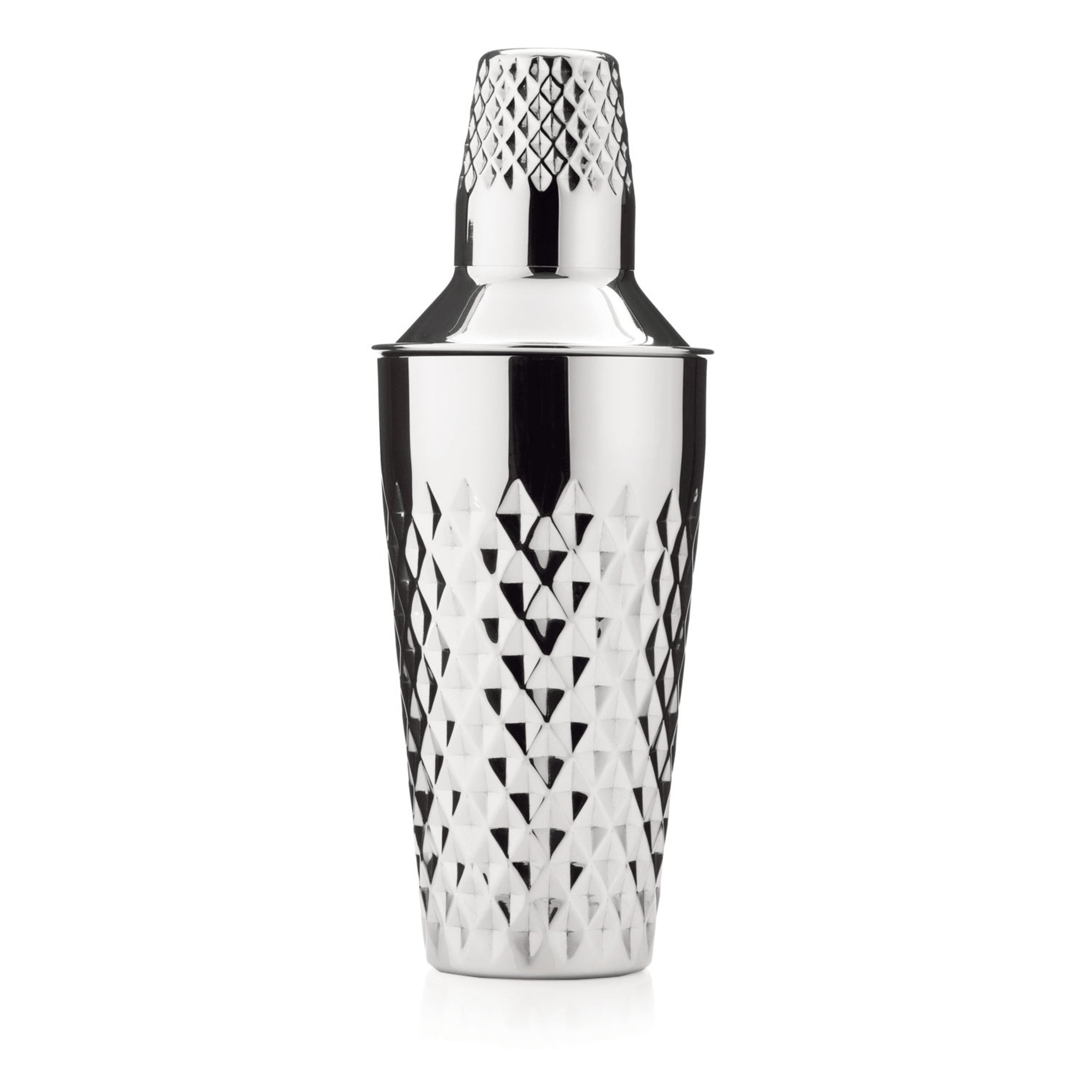 Viski Diamond Cocktail Shaker - Faceted Stainless Steel Shaker With ...