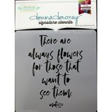 Donna Downey Signature Stencils 8.5"X8.5"-Matisse Flowers - Walmart.com