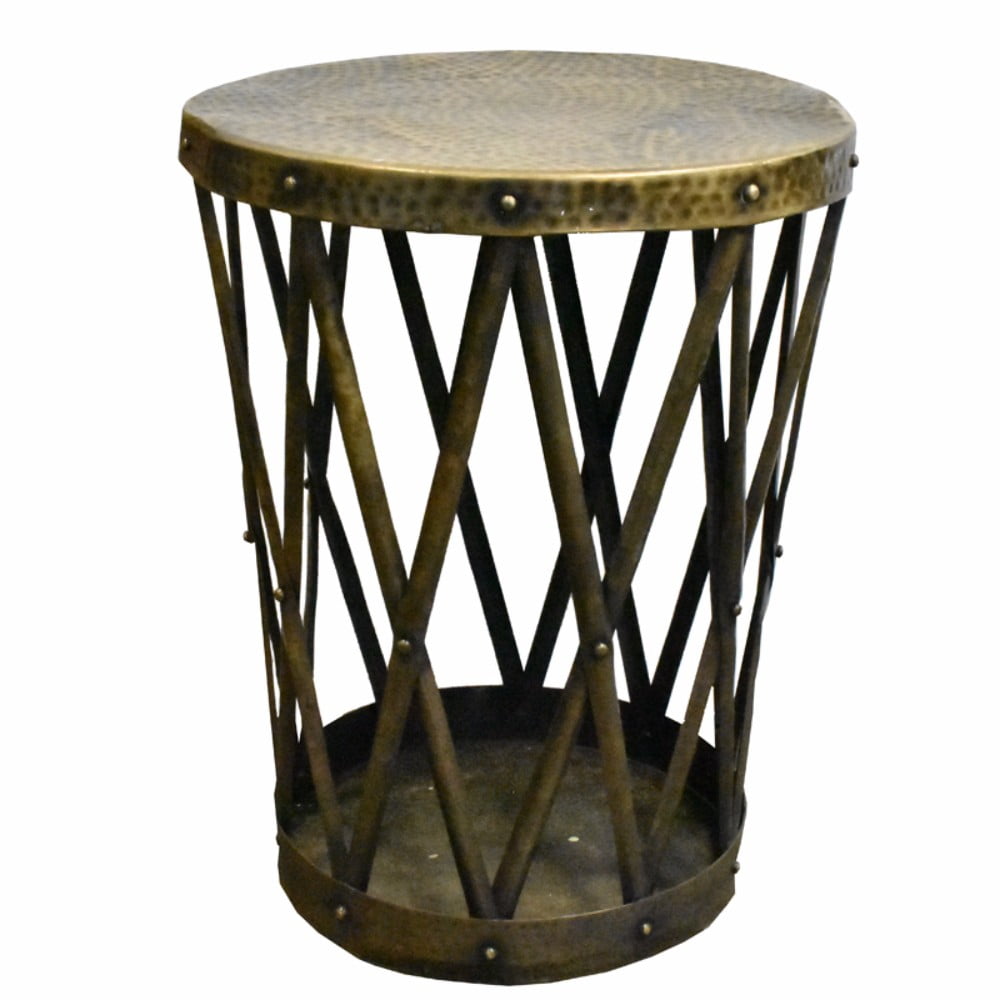 Vintage Style Metal Table, Brown - Walmart.com