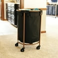 Household Essentials Durable Laundry Hamper with Wheels, Black and ...