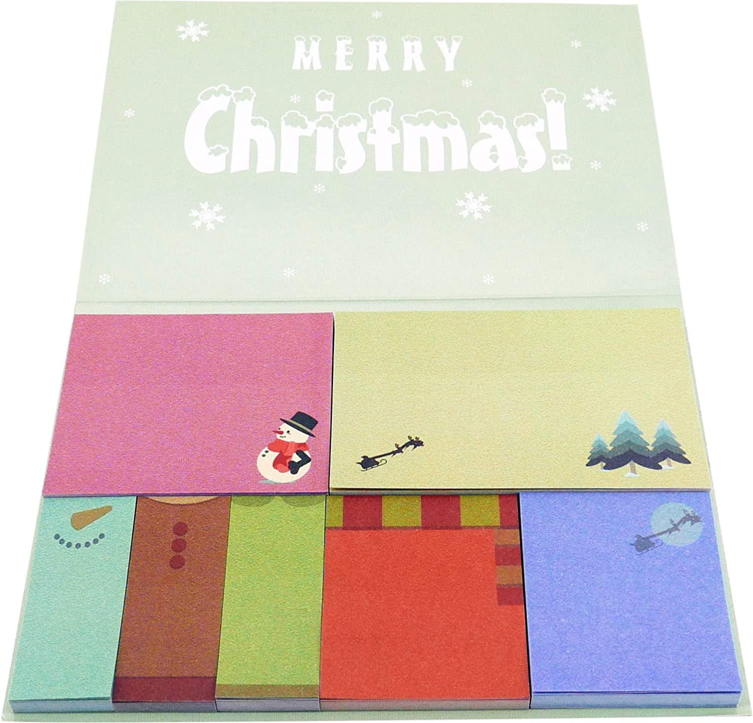 4A Printed Sticky Notes,Cute Designs, Self-Stick Notes,Merry Christmas ...