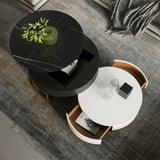 Magic Home 360 Degree Rotation Round Lift-Top Coffee Table for Living ...