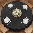Black Round Tablecloth 54 inches Modern Minimalist Classic Black Solid ...