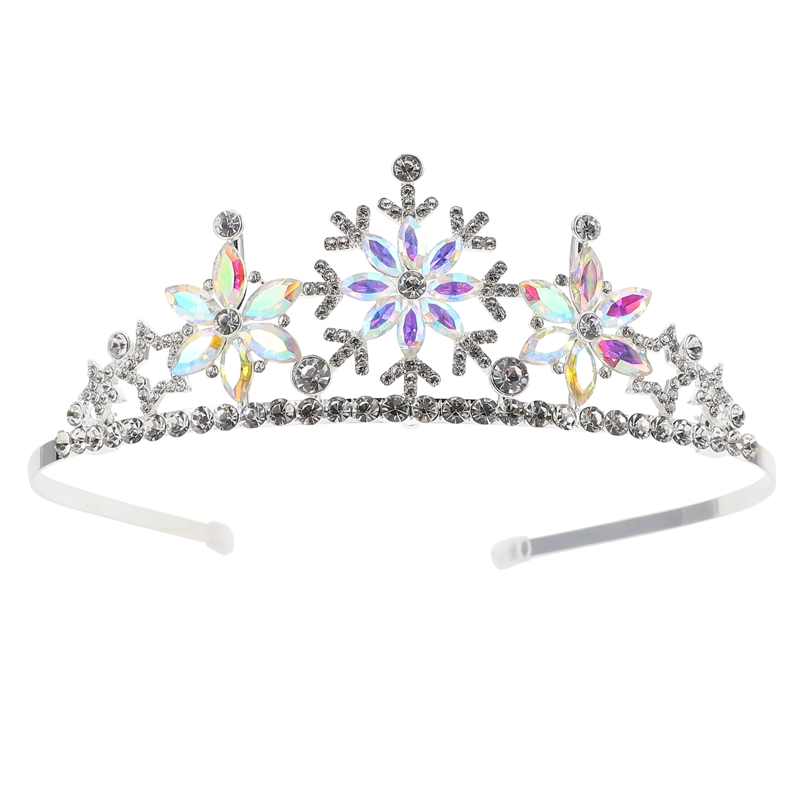 Click here for Shisuyan 1set Snowflake Tiara Crown Headdress Silv... prices
