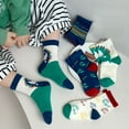Esaierr Kids Toddler Boys Girls Dinosaur Socks Baby Thick Cartoon Crew ...