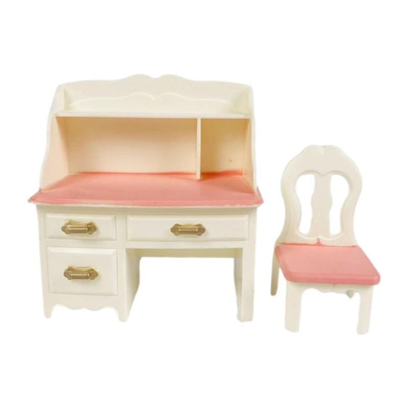 ABS Plastic Doll Furniture Children\\\'s Room Study Desk & Stool ...