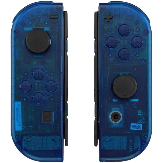 Transparent Clear Blue Joycon Handheld Controller Housing with Full Set ...