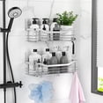 Bathroom Shower Holder Sturdy Stainless Steel Adhesive Shelves ...
