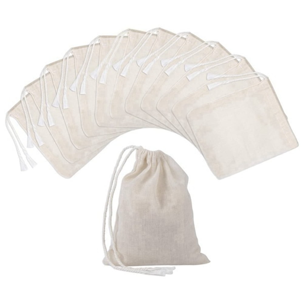 Click here for Unbranded 50 Pieces Drawstring Cotton Bags Muslin... prices